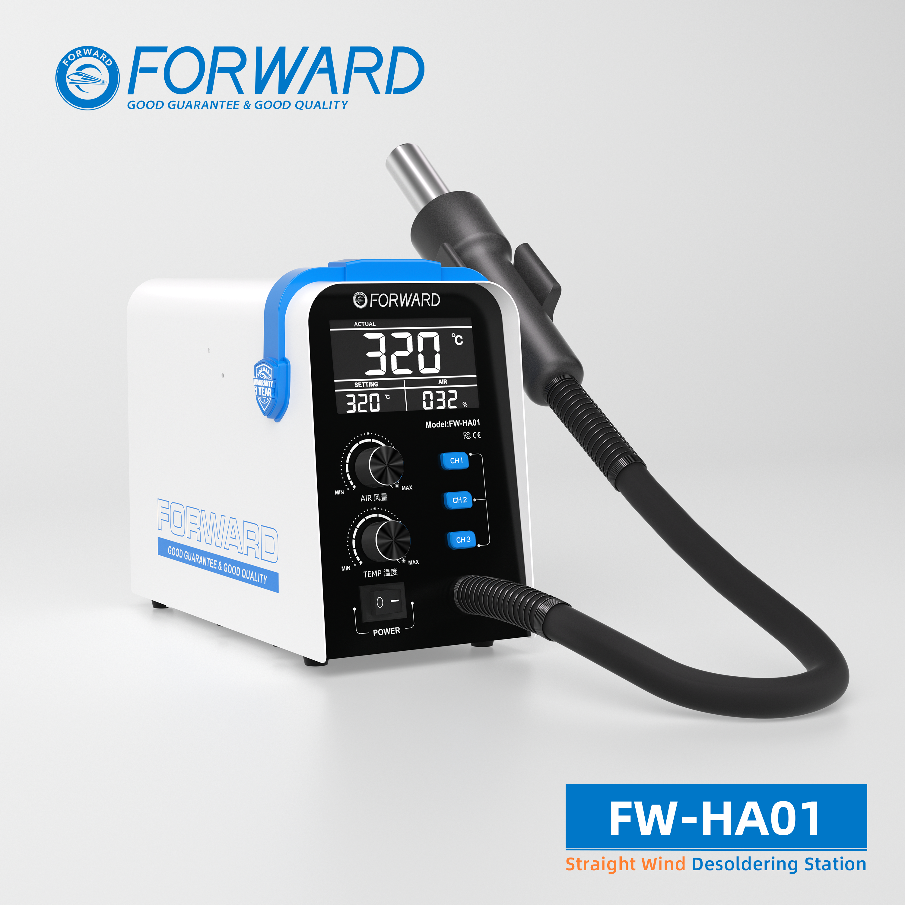 FW-HA01 - Precise Temperature Control Hot Air Desoldering Station ...