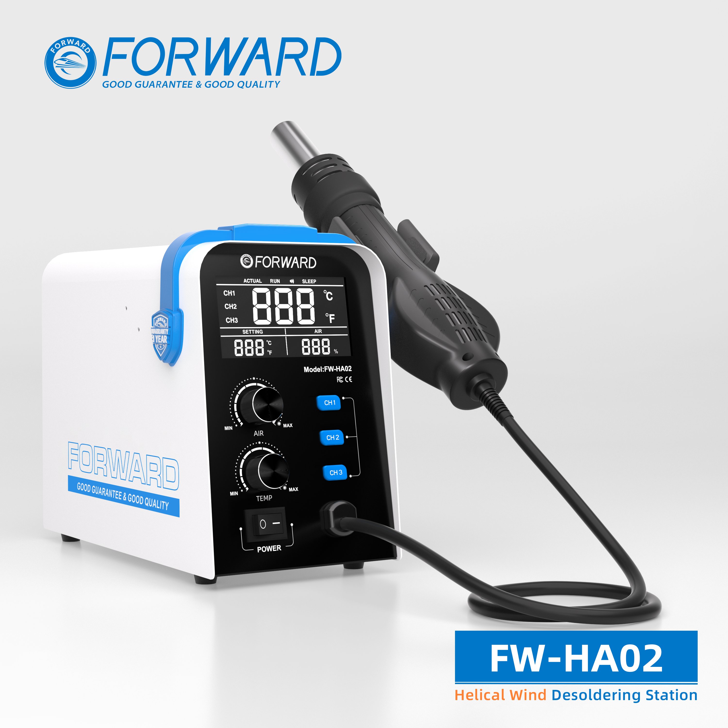 FW-HA02 - Helical Wind Desoldering Station - Forward Machine Factory